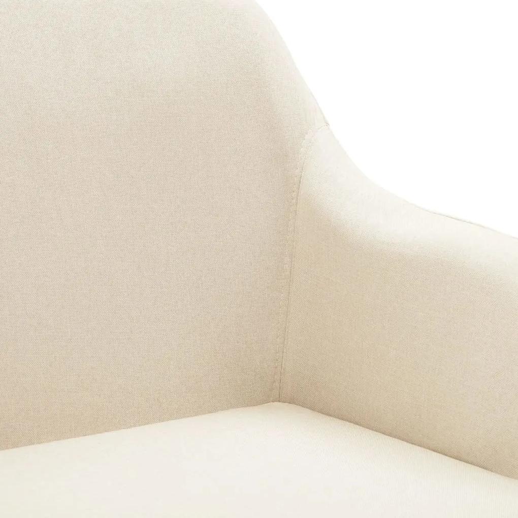 Otočné jídelní židle 2 ks krémové textil,  330636