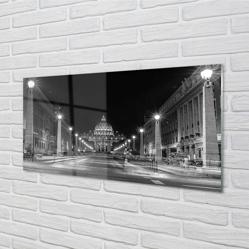 Obraz na skle Řím Chapel road 120x60 cm