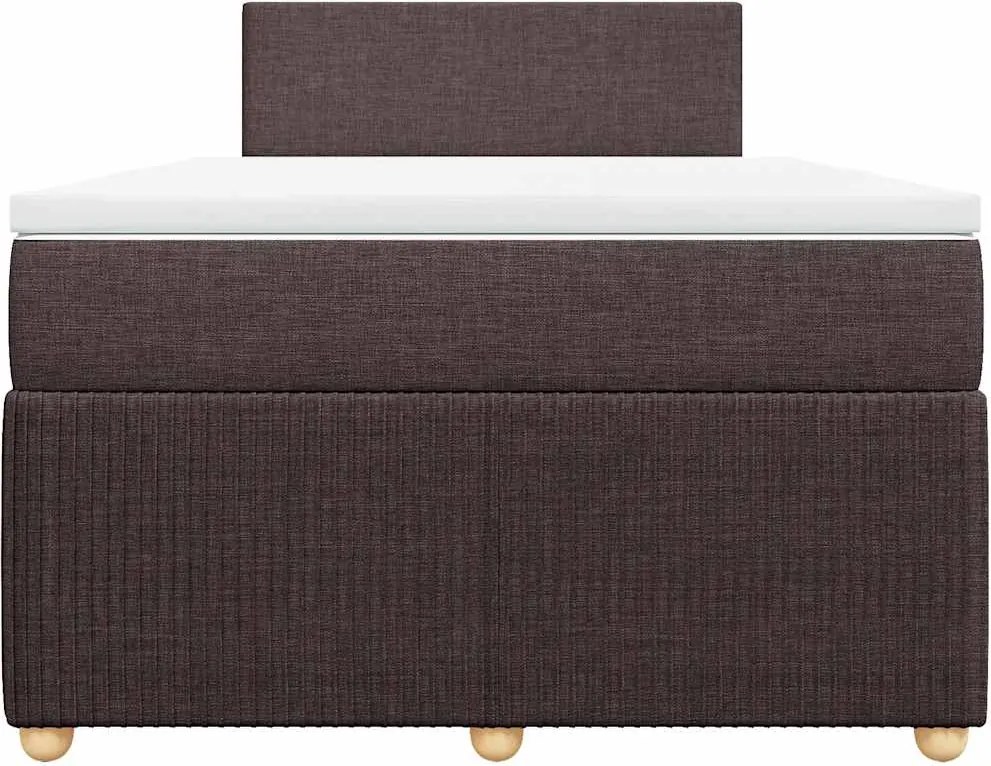 Box spring postel s matrací tmavě hnědá 120x200 cm textil 3289719