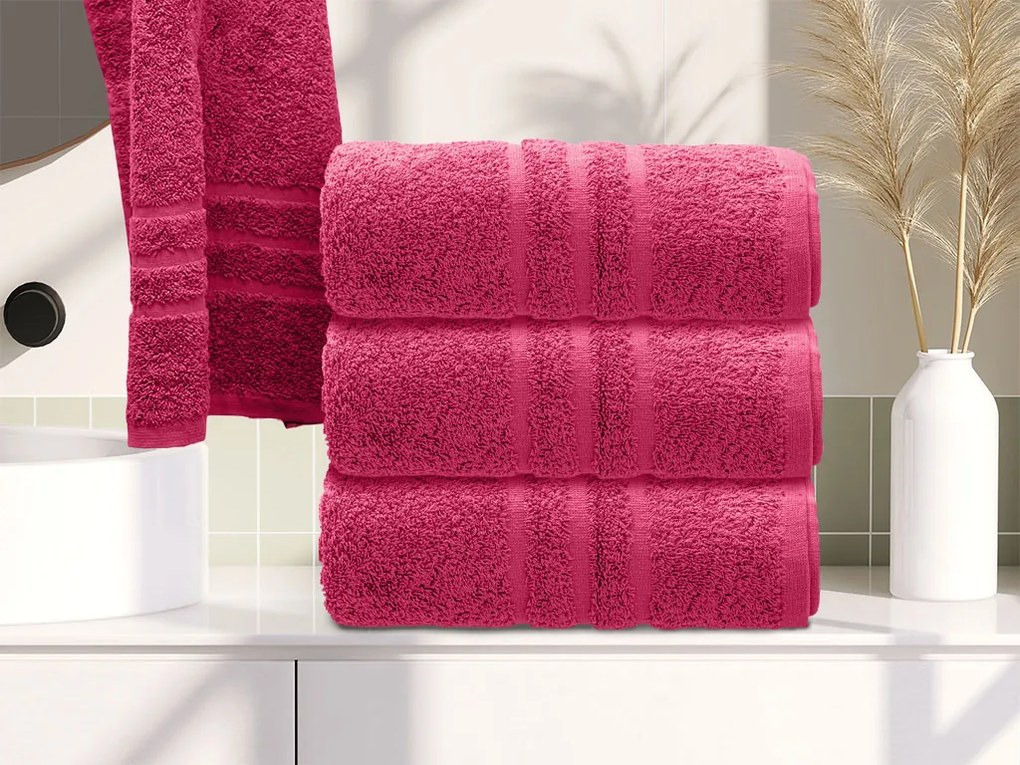 Ručník Comfort 50 x 100 cm purpurový, 100% bavlna