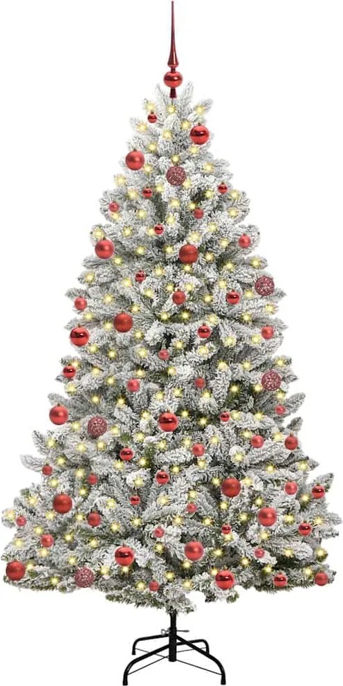 Umělý vánoční stromeček 180 cm 300 LED Teplá bílá PVC a ocel 3395748