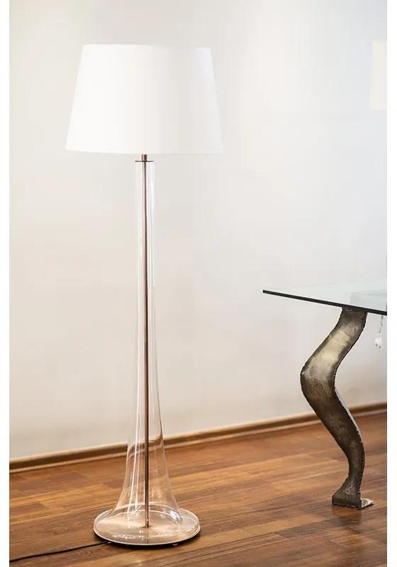 4concepts Designová stojací lampa ZURICH TRANSPARENT Barva: Bílá
