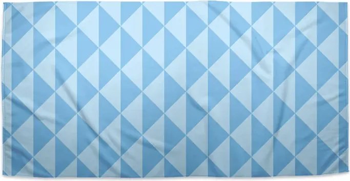 Sablio Ručník Modré obrácené pyramidy - 50x100 cm
