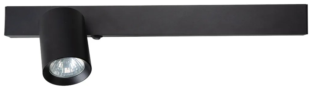 Nástěnné svítidlo Magnet Left, 1x černé kovové stínítko + 1x LED 5W, b