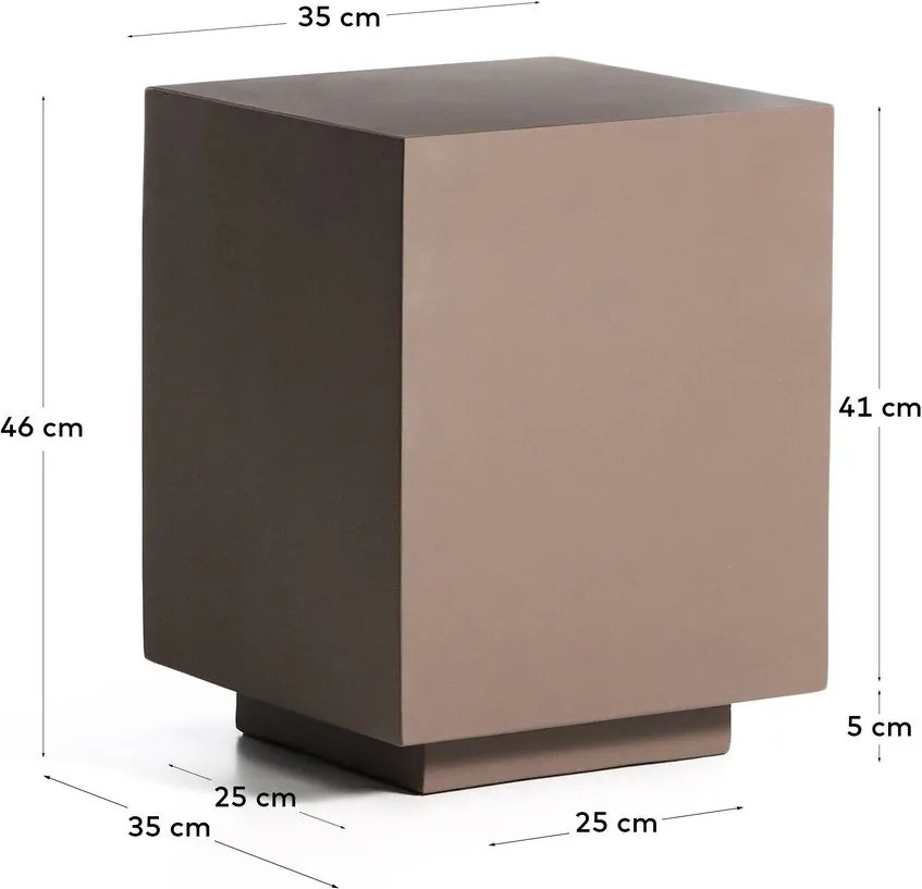 Betonový zahradní stolek 35x35 cm Rustella – Kave Home