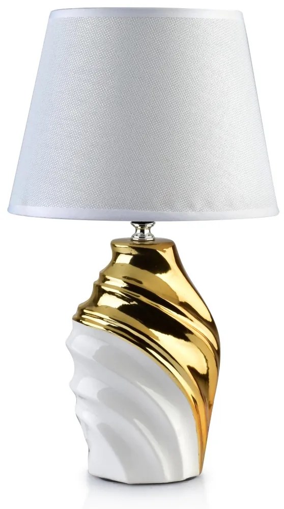 Mondex Stolní lampa LUNA WAVE 13x9xh39.5cm bílozlatá