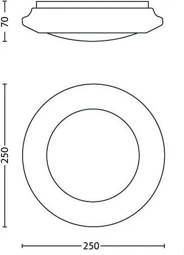 LED Stropní svítidlo Philips Cinnabar 33361/31/17 bílé 4000K 25cm