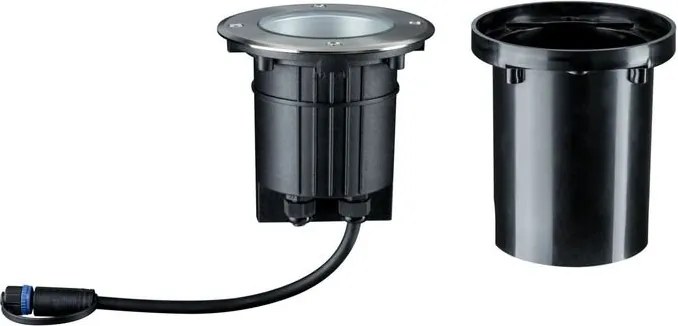 P 93908 Plug&Shine zemní zápustné svítidlo IP67 3000K 38° 6W 24V stříbrná výklopné - PAULMANN