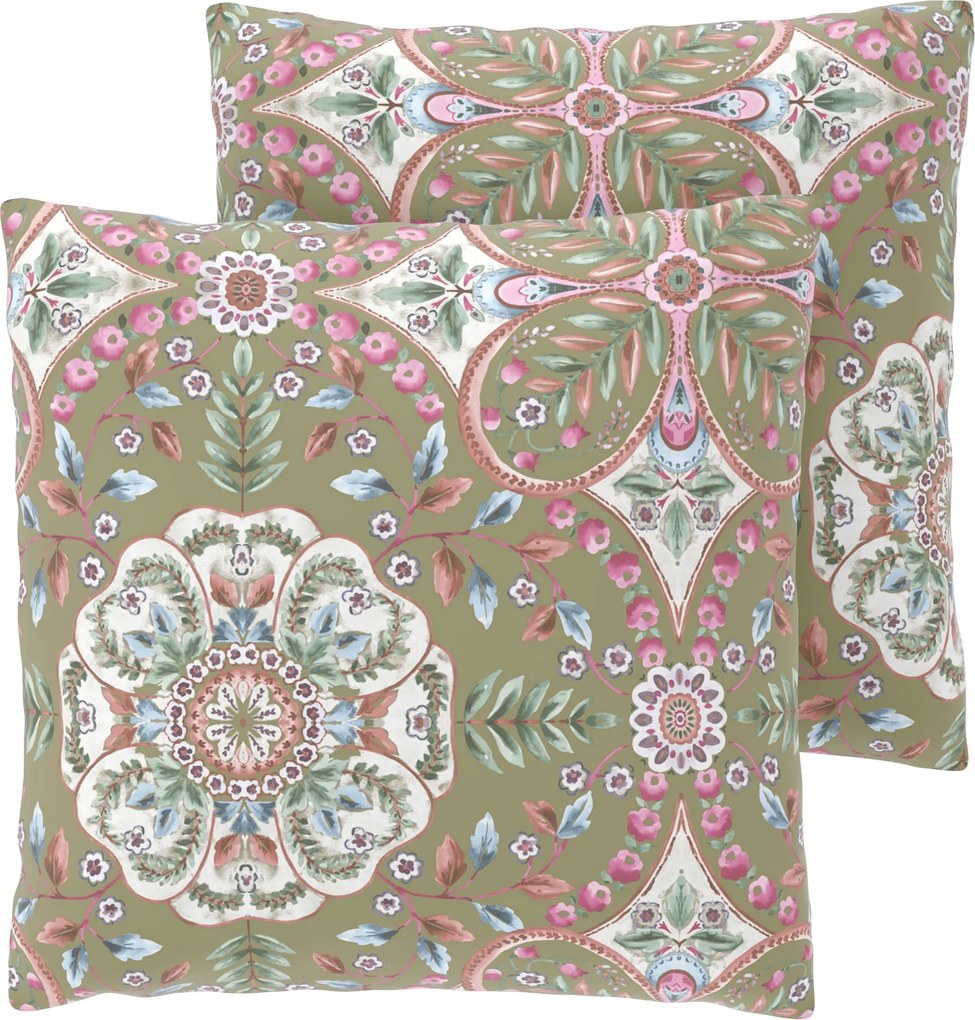 Livarno® Saténový potah na polštář, 60 x 50 cm, 2 kusy (ornamenty)