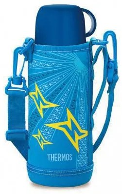 Thermos Dětská termoska s dvěma uzávěry 800 ml MODRÁ