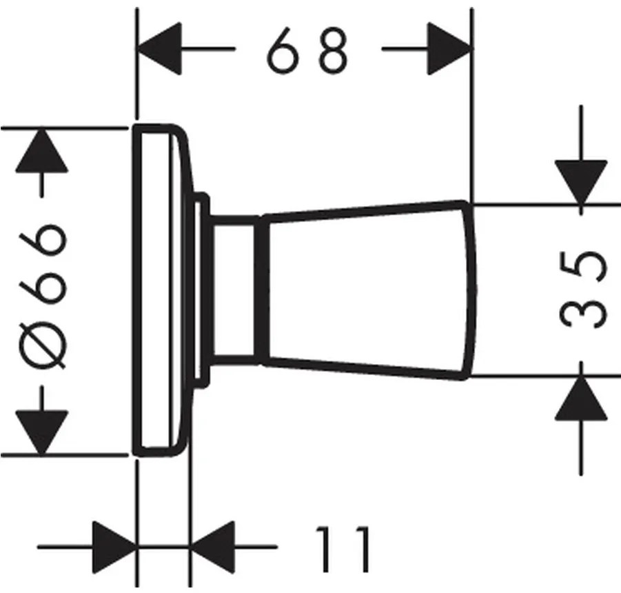 Hansgrohe Logis, uzavírací ventil pod omítku, chromová, HAN-71970000