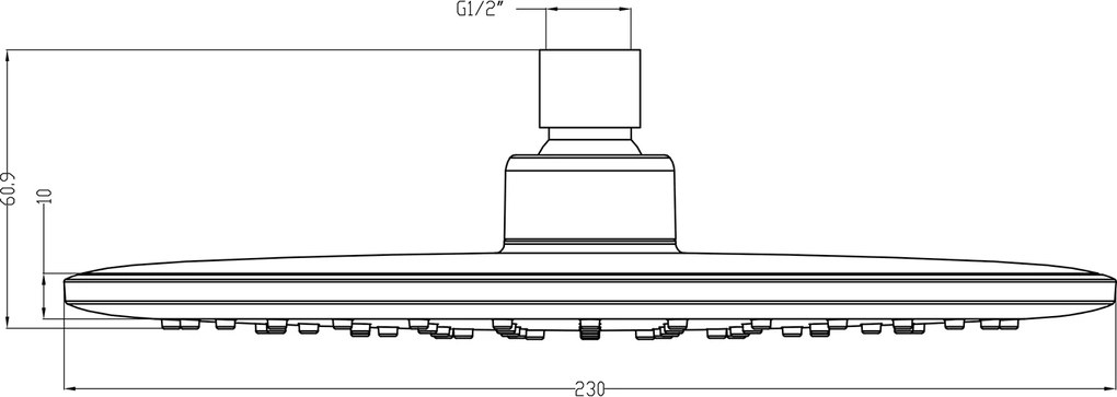 Bruckner Bruckner, Hlavová sprcha 230mm, ABS/chrom, 621.300.1