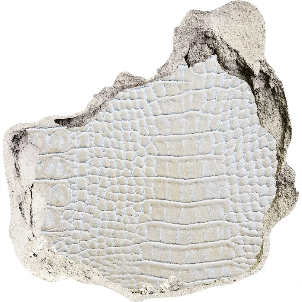 Wallmuralia Díra 3D fototapeta na stěnu Krokodýlí kůže 75x75 cm