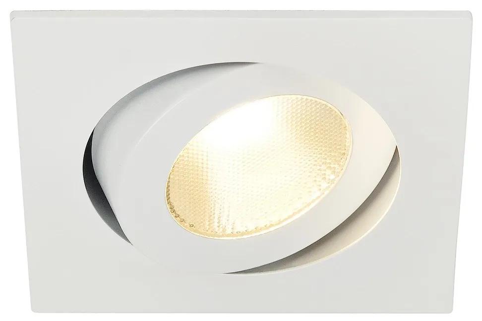 LA 161281 CONTONE Downlight, výkyvná, hranatá, bílá, 13 W LED, teplá bílá - BIG WHITE (SLV)