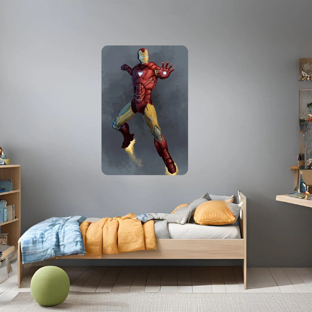 Textilní samolepka na zeď "Ironman"