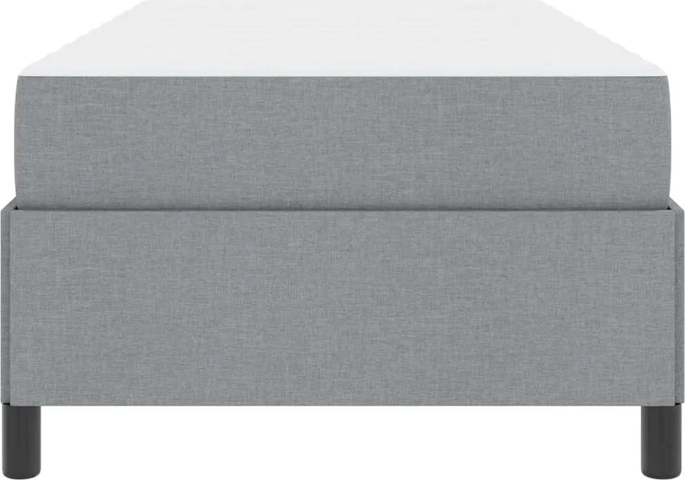 Postel s boxspringem Světle šedá 80 x 200 cm textil 3398815
