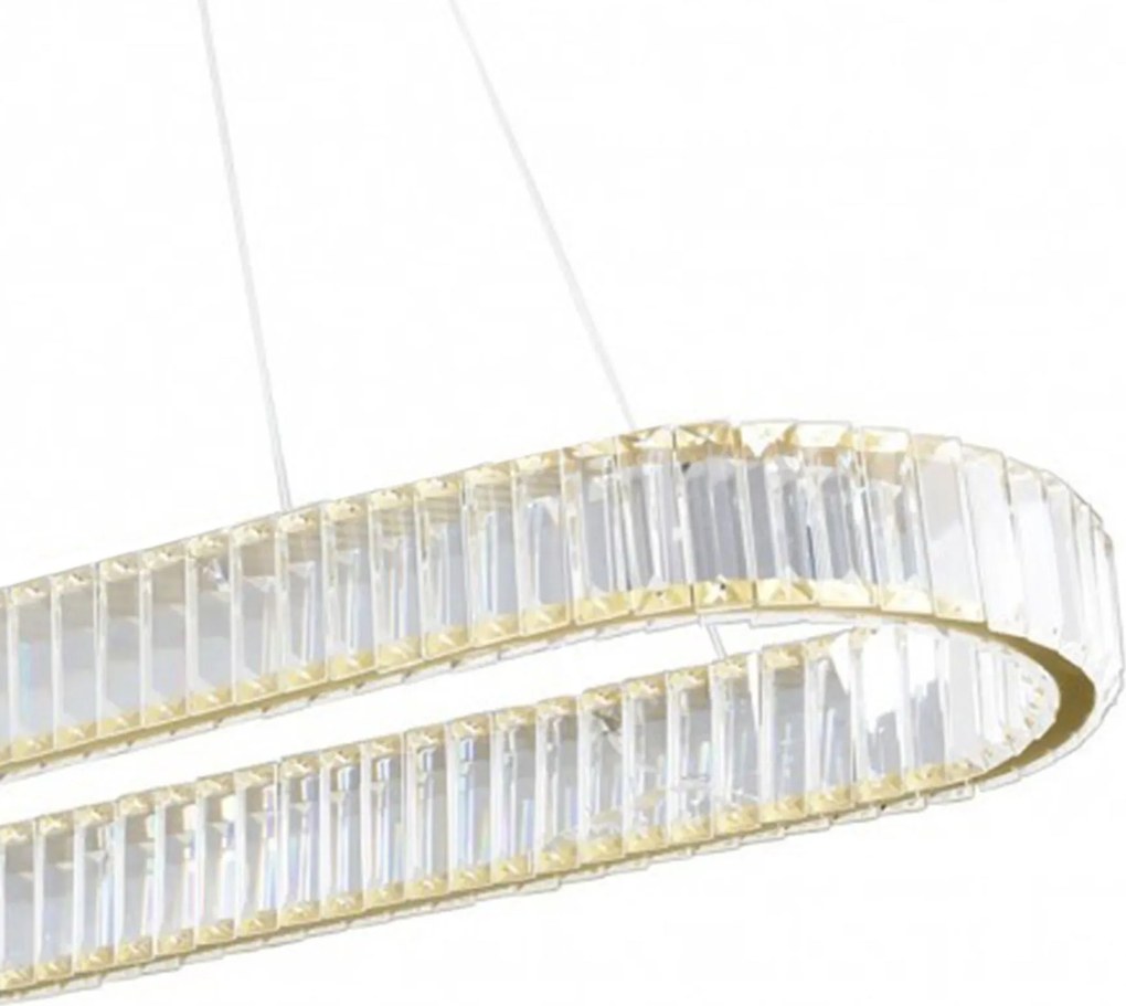 Toolight Toolight, LED stropní svítidlo 100x30 cm, 22W, APP1508-CP, zlatá matná, OSW-06971