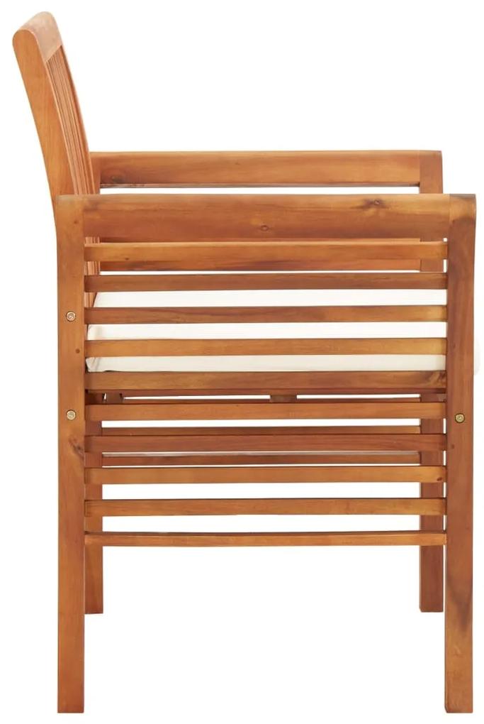 Zahradní jídelní židle s poduškami 8 ks masivní akáciové dřevo,  3120451