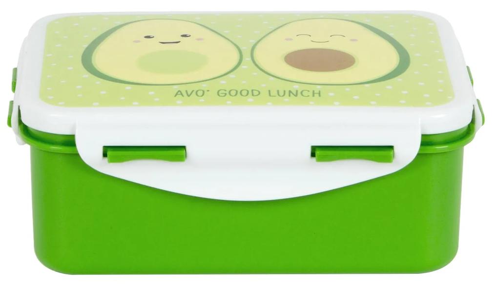 Sass & Belle Zelená krabička na oběd s motivem avokáda Happy Avocado