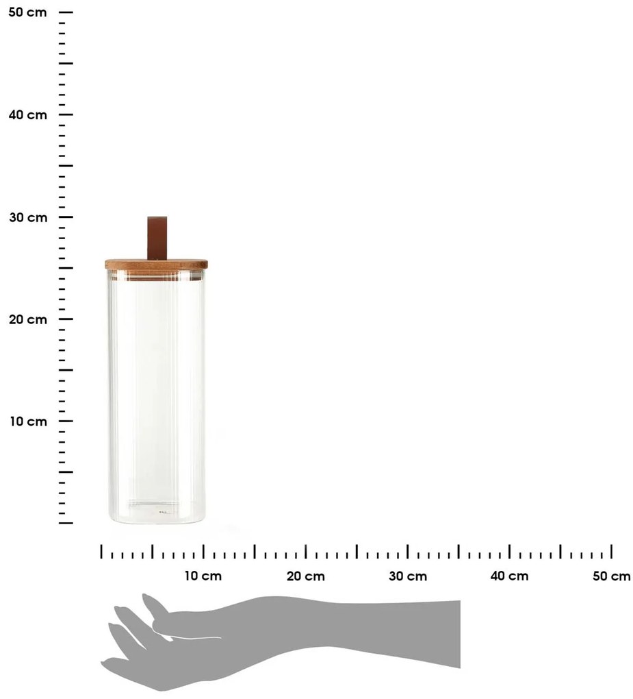 Skleněná nádoba na potraviny Stripe Square 1900ml