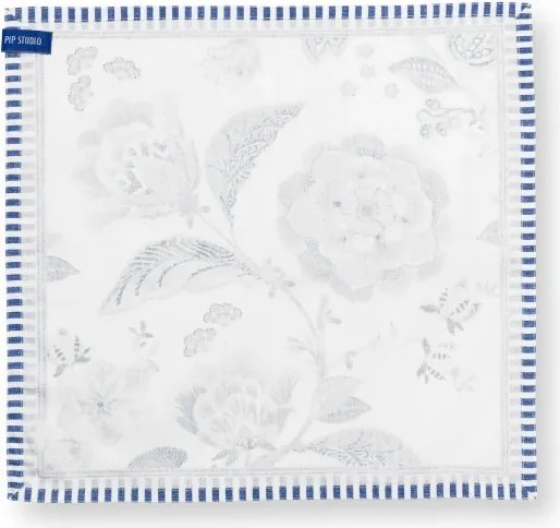 Pip Studio Royal set 4ks látkových ubrousků 40x40cm, modrý (Látkové ubrousky)