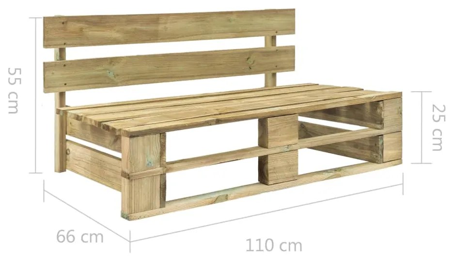 Zahradní lavice z palet - FSC dřevo | zelená