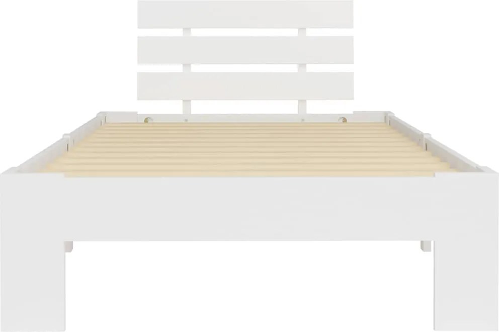 Rám postele bílý masivní borové dřevo 90 x 200 cm 283154