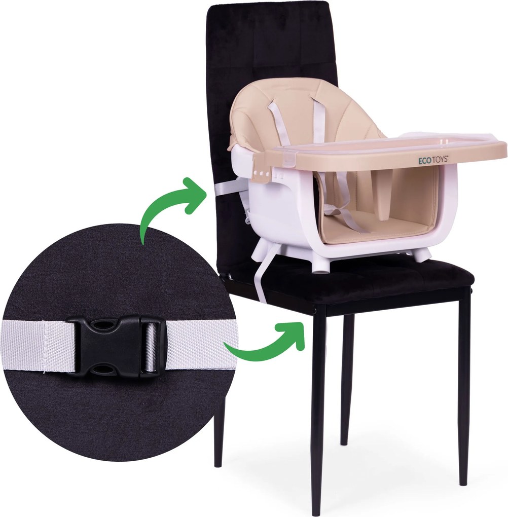 Dětská židlička 2v1 BABY ECOTOYS béžová