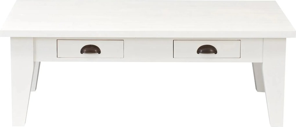 Lavice Milton bílá 130x75x45cm