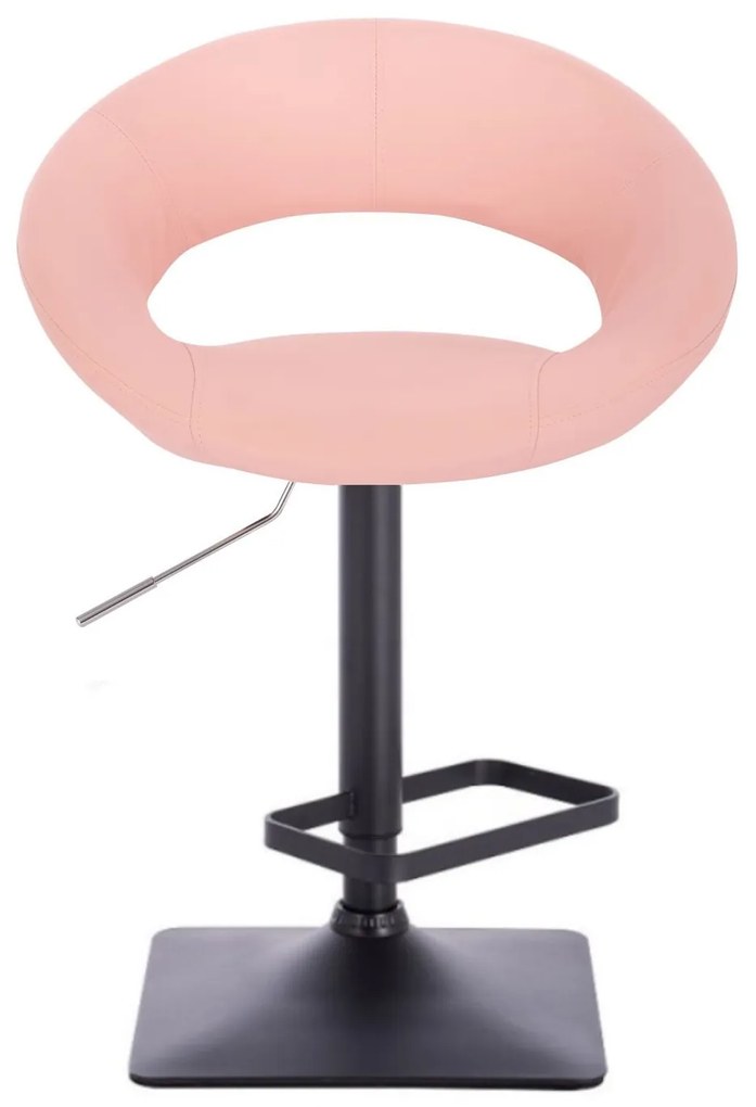 LuxuryForm Barová židle NAPOLI na černé podstavě - růžová