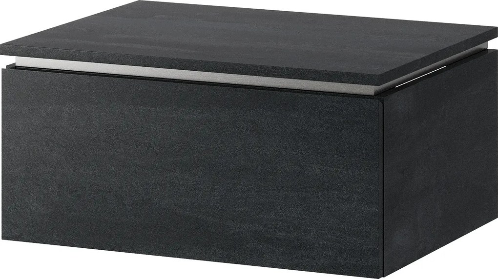 Závěsná skříňka pod umyvadlo Letto 03 60 cm černý beton