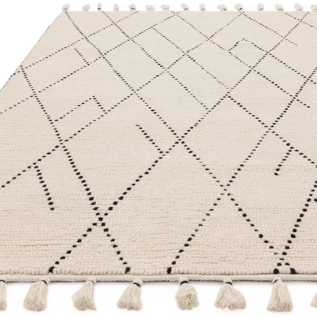 Tribeca Design Kusový koberec Livan Cream Black Linear Rozměry: 120x170 cm