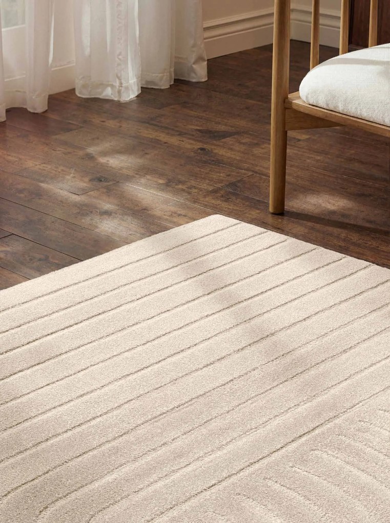 Vikosa, Kusový koberec Vikosa Arcura 106269 Cream White, 120x180, bílá, ložnice