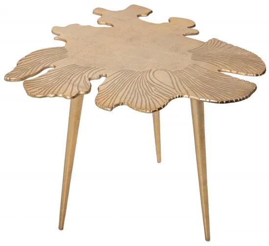 Noble Home Zlatý konferenční stolek Leaf 57 cm