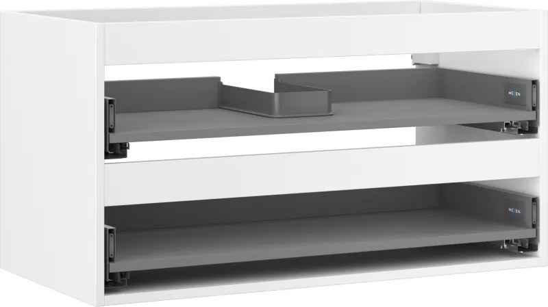 Mexen Box-A, závěsná skříňka 90 cm, 2 zásuvky, bílá matná, 91AX0-0900-470-2-01