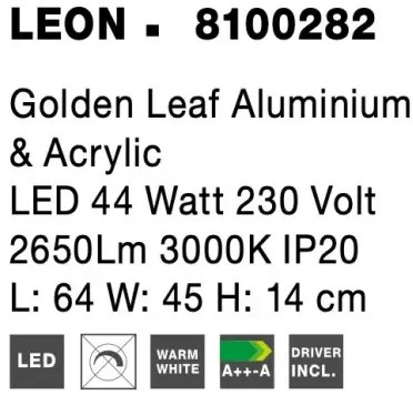 LED stropní svítidlo Leon