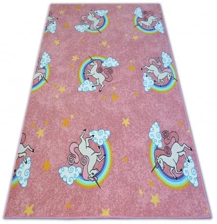 Kusový dětský koberec UNICORN Jednorožec růžový Rozměr: 100x150 cm