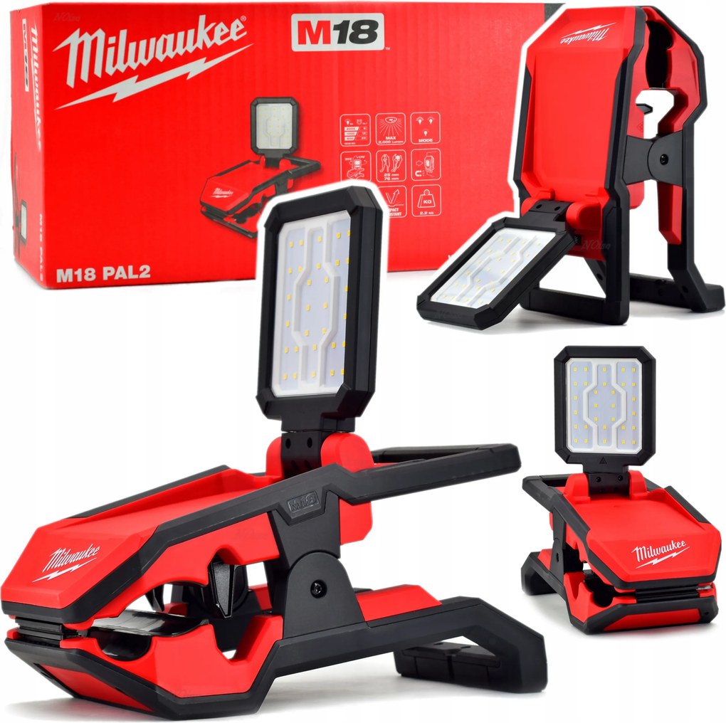 Milwaukee M18 PAL2-0 Aku Led otočná osvětlovací lampa 2000lm 4933493547
