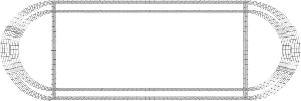 vidaXL Gabionový vyvýšený záhon pozinkované železo 300 x 100 x 50 cm [152041]