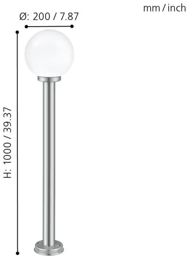 EGLO 30207 - Venkovní lampa NISIA 1xE27/60W IP44