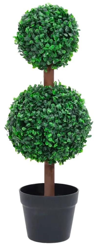 336510 vidaXL Umělý zimostráz ve tvaru koule s květináčem zelený 60 cm