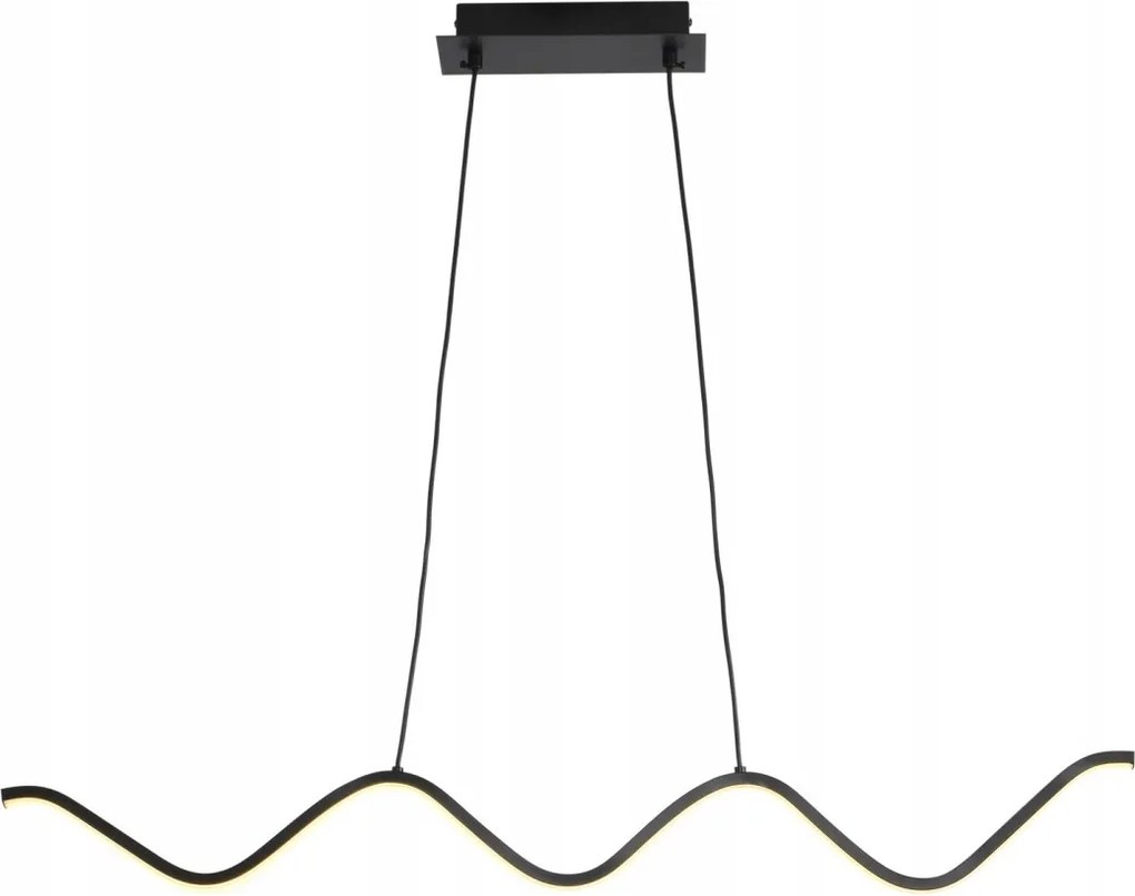 Závěsná lampa Zigzag Led černá 90 cm