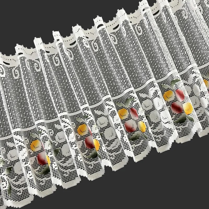 Vitrážová žakárová záclona 6020 - výška 40 cm , metráž