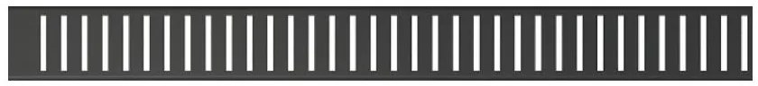 Alca - Rošt pro liniový sprchový žlab 105 cm, matná černá PURE-1050BLACK