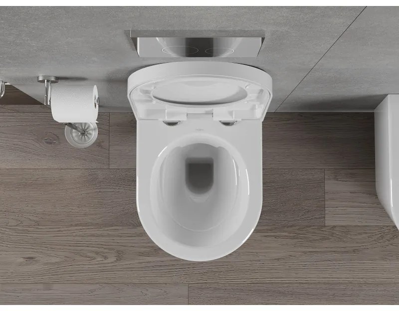Mexen Rico závěsné wc Rimless s toaletním sedátkem z duroplastu, bílá - 30720200