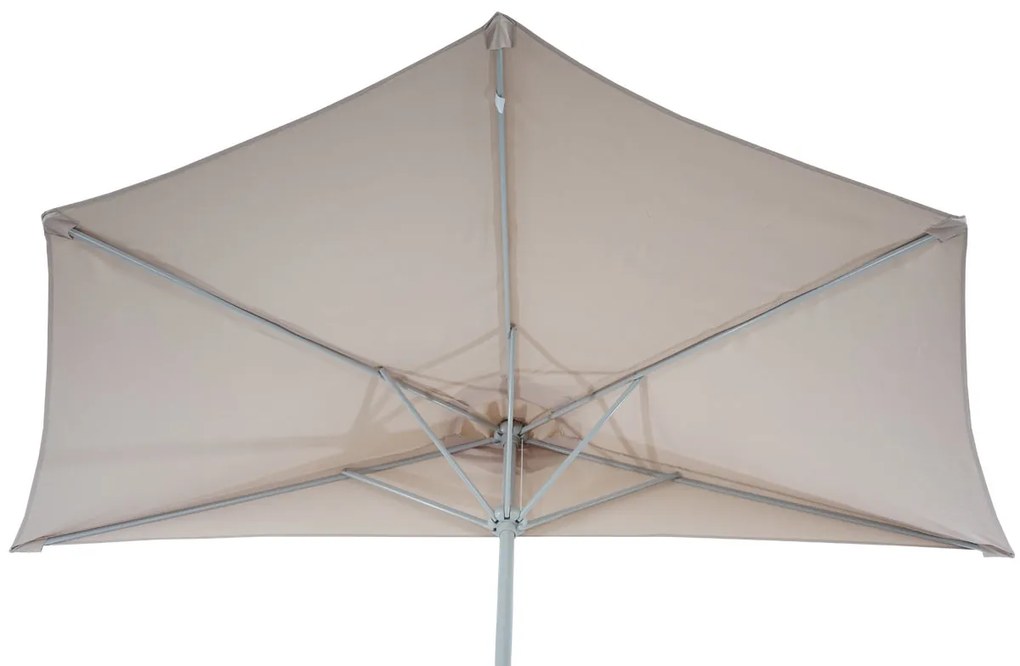 Slunečník půlkruh Parla 300 cm bez stojanu - polyester/hliník - krémová