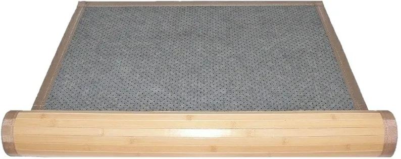 Bambusový koberec s textilií, 160 x 300 cm, přírodní | BIANO