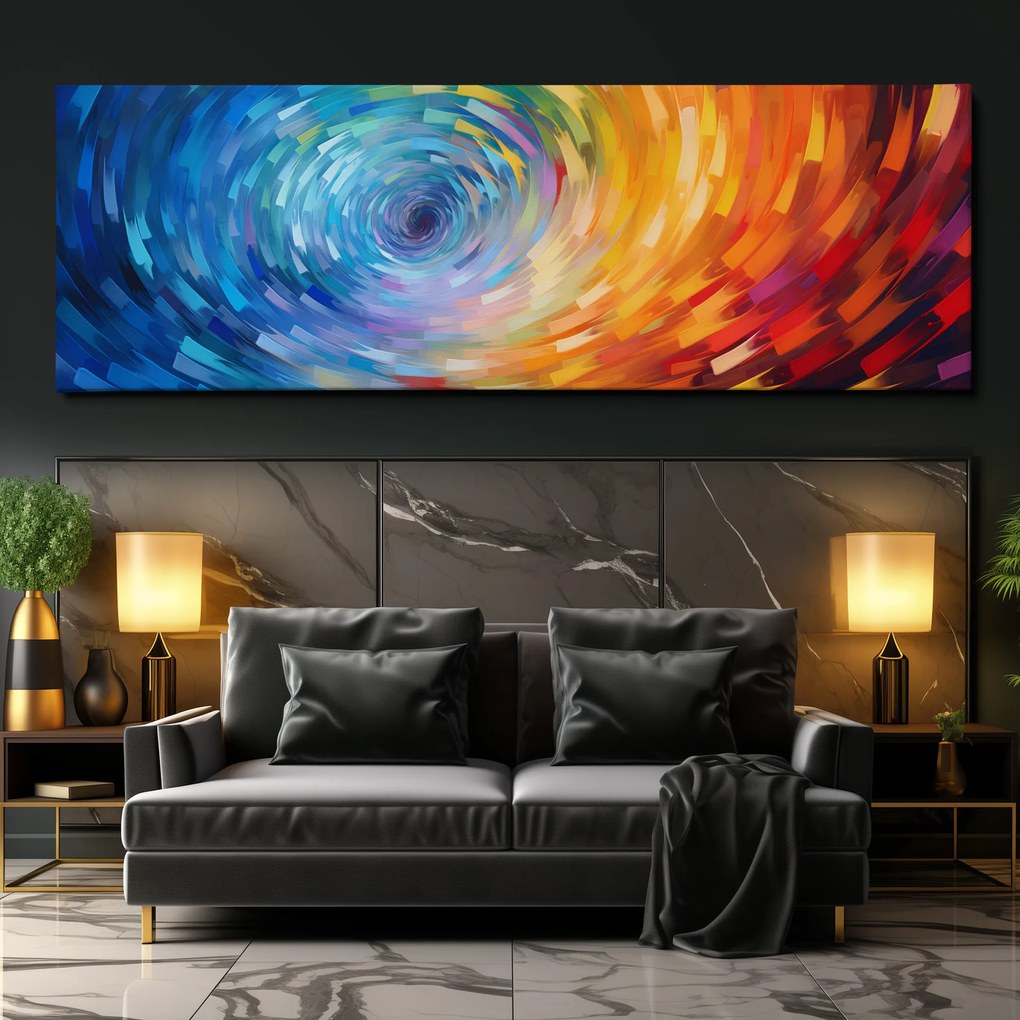 Obraz na plátně - Mizící v jiném světě, Abstrakce FeelHappy.cz Velikost obrazu: 120 x 40 cm