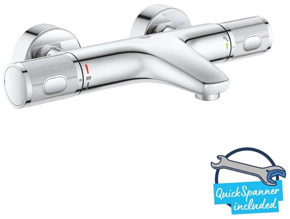 Grohe Precision Feel - Termostatická vanová baterie, chrom 34788000