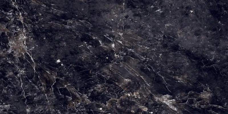 Mexen Rokocha Černý glazovaný rektifikovaný gres G1, dlaždice podlahovo-stěnná 120 x 60 cm, vysoký lesk